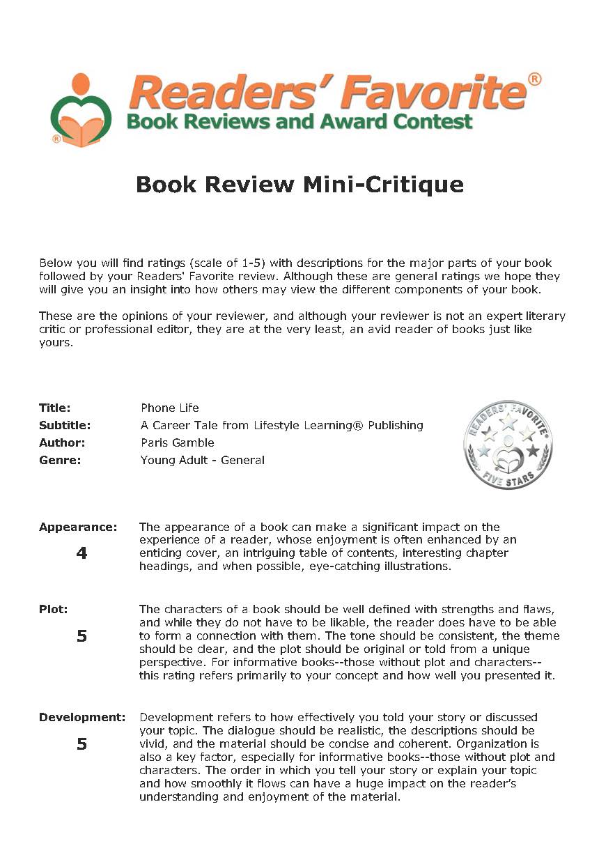 Readers’ Favorite Book Review Mini Critique by Rabia Tanveer ...